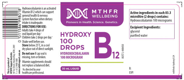 Hydroxy B12 100 Drops – TheraHealth