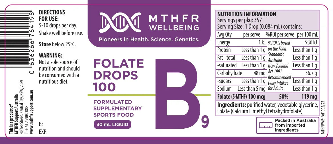 Folate 100 Drops – TheraHealth