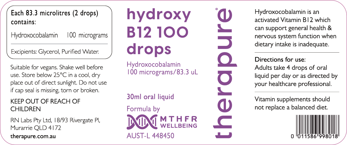 hydroxy b12 100 drops – TheraHealth